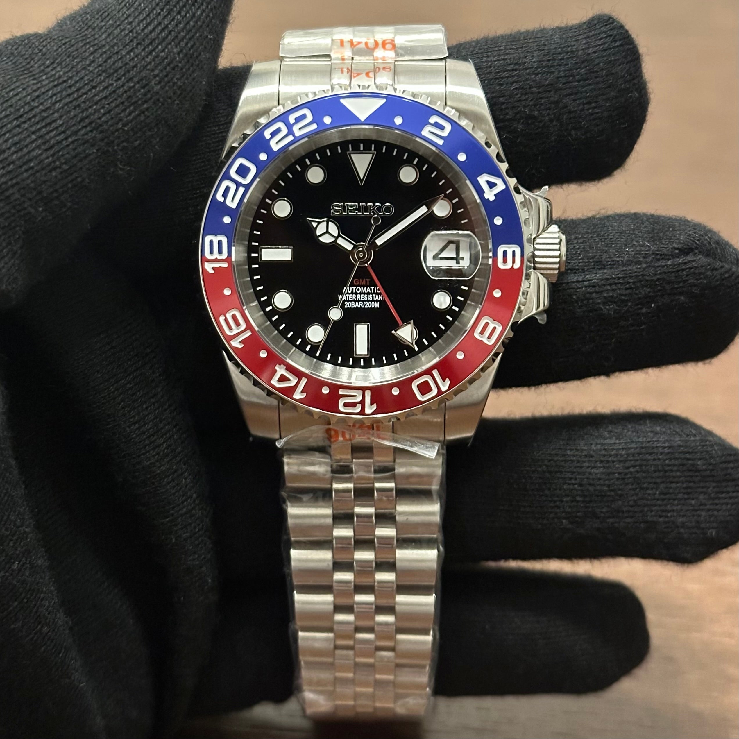 Seiko Mod "Pepsi" GMT Watch – Somerville Watch Co.