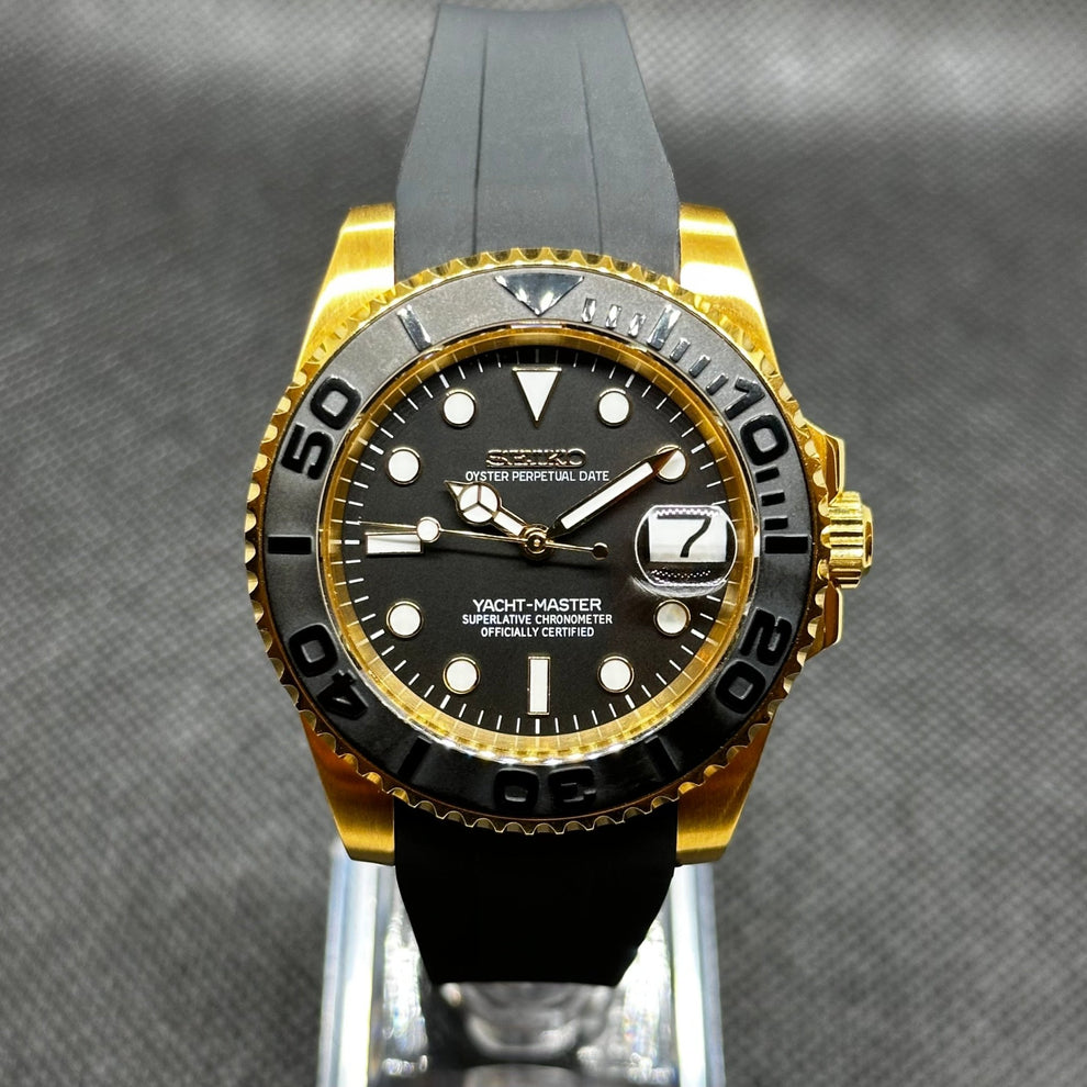 Seiko Mod Yacht-Master "Yellow Gold" Watch – Somerville Watch Co.